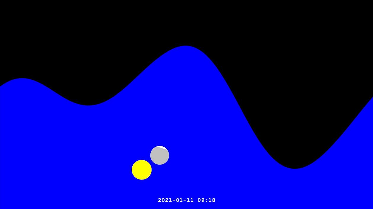 One Year of Tides Animated (with Sun and Moon) - I Thought He Came With You